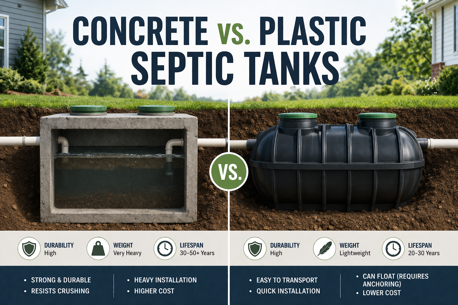 Concrete Vs Plastic Septic Tank